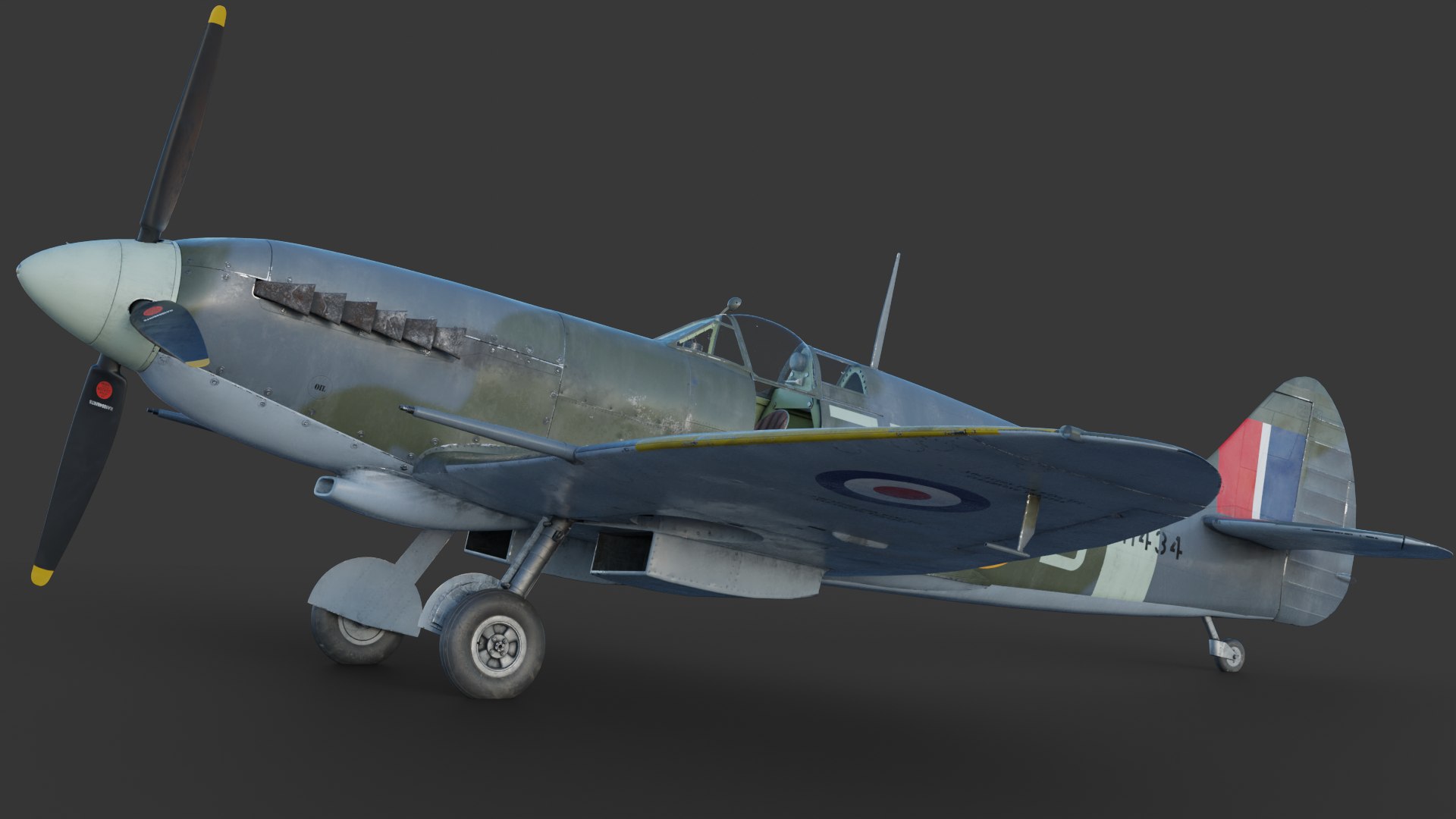 Supermarine Spitfire Mk IX PBR 3D Model - TurboSquid 2165571