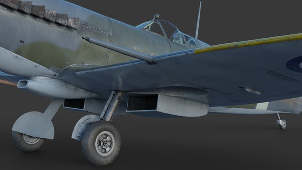 modelo 3d Supermarine Spitfire Mk IX PBR - TurboSquid 2165571