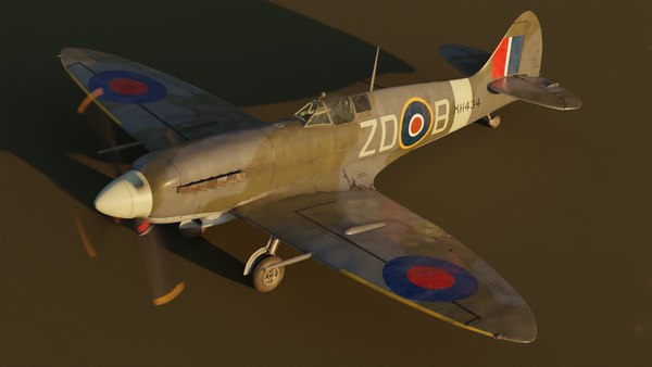 modelo 3d Supermarine Spitfire Mk IX PBR - TurboSquid 2165571