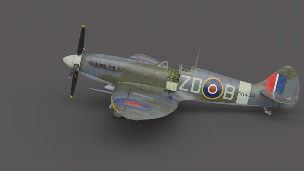 modelo 3d Supermarine Spitfire Mk IX PBR - TurboSquid 2165571