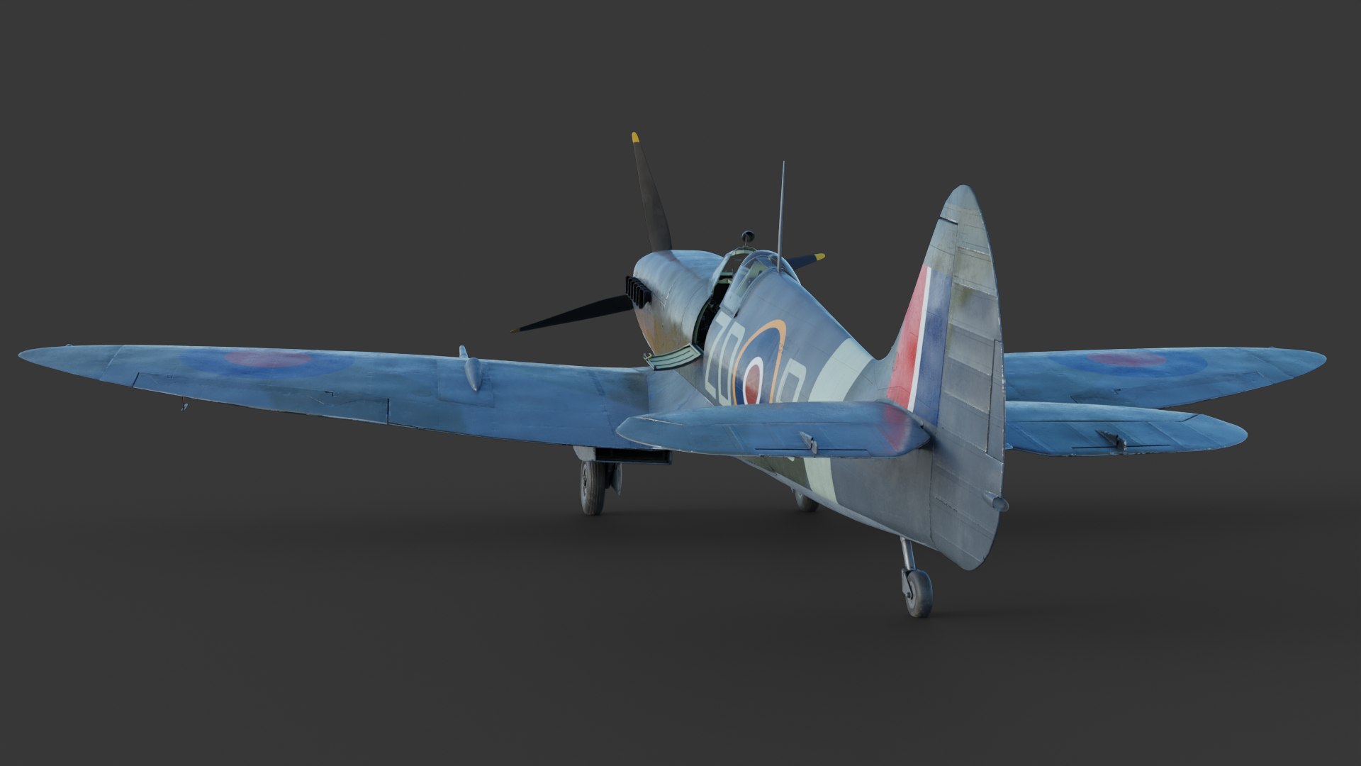 Supermarine Spitfire Mk IX PBR 3D Model - TurboSquid 2165571