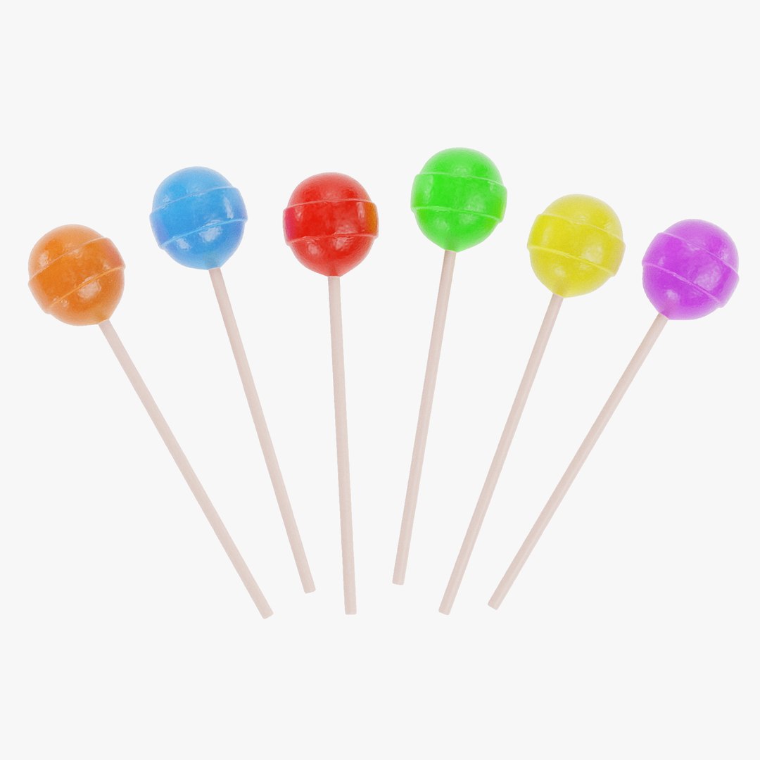 3D Model Lollipops Round - TurboSquid 1787957