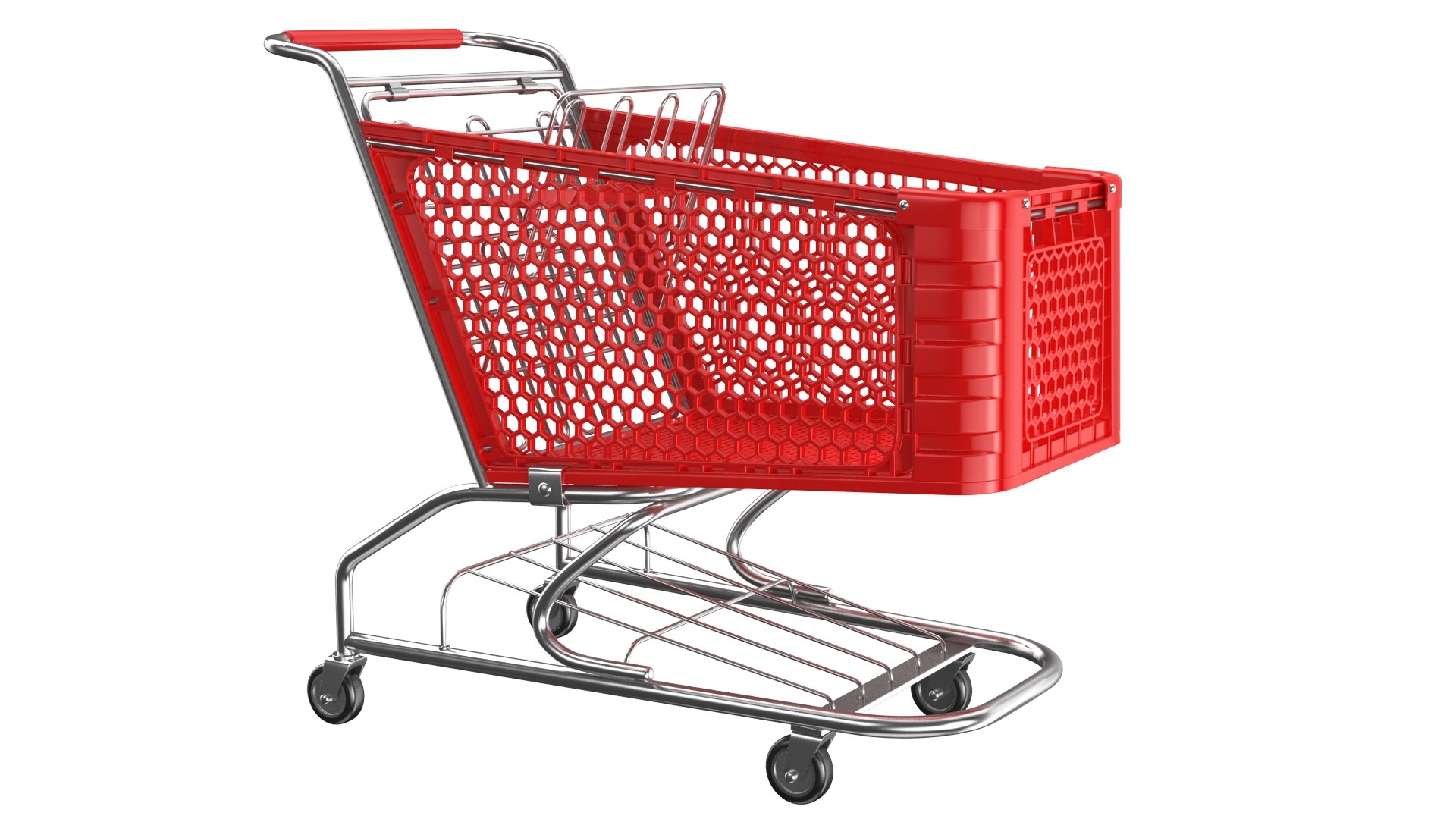 Red Detailed Shopping Cart 3D Model - TurboSquid 1999505