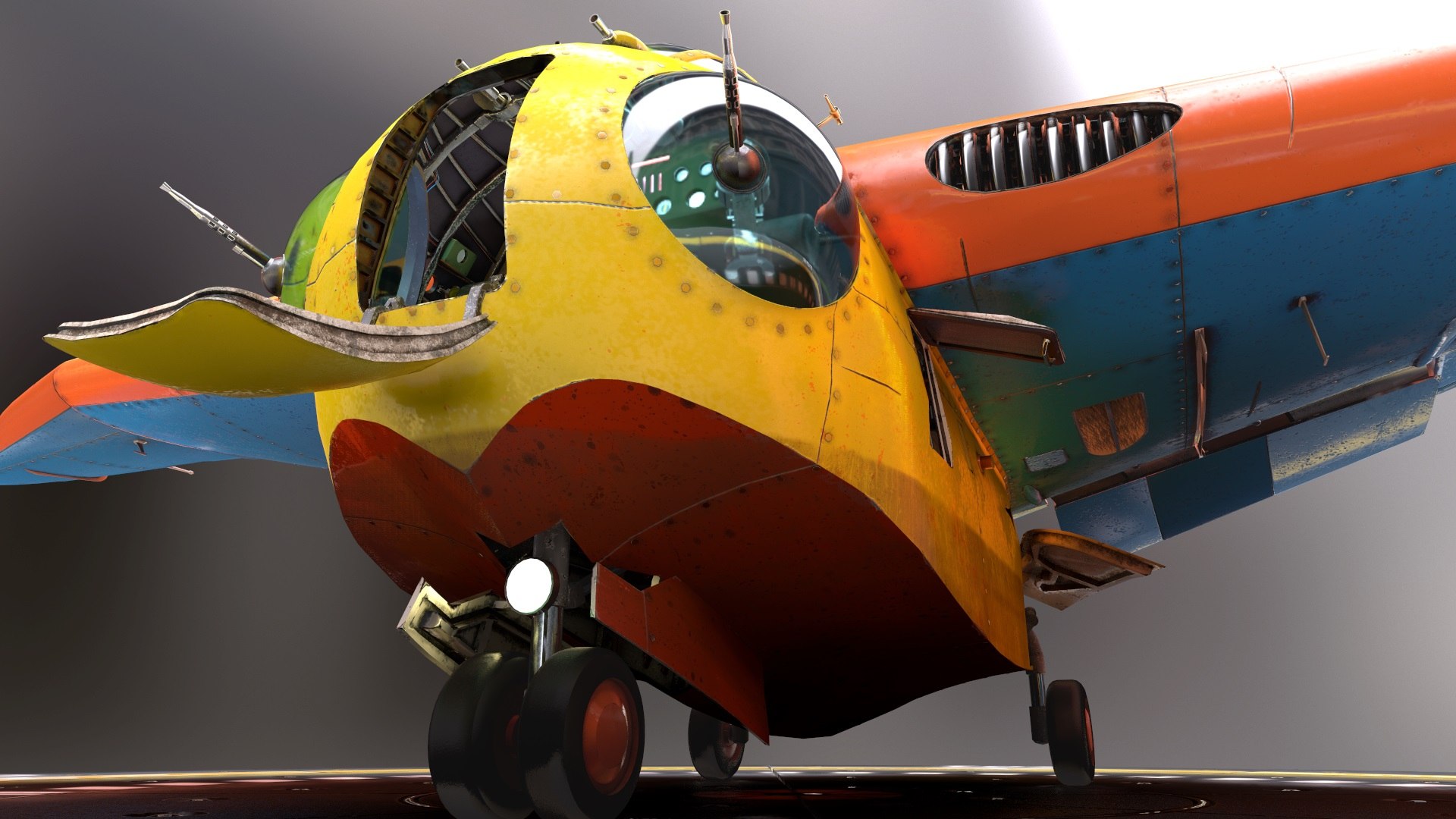 3D Anime Falco Flying Boat - TurboSquid 1579936