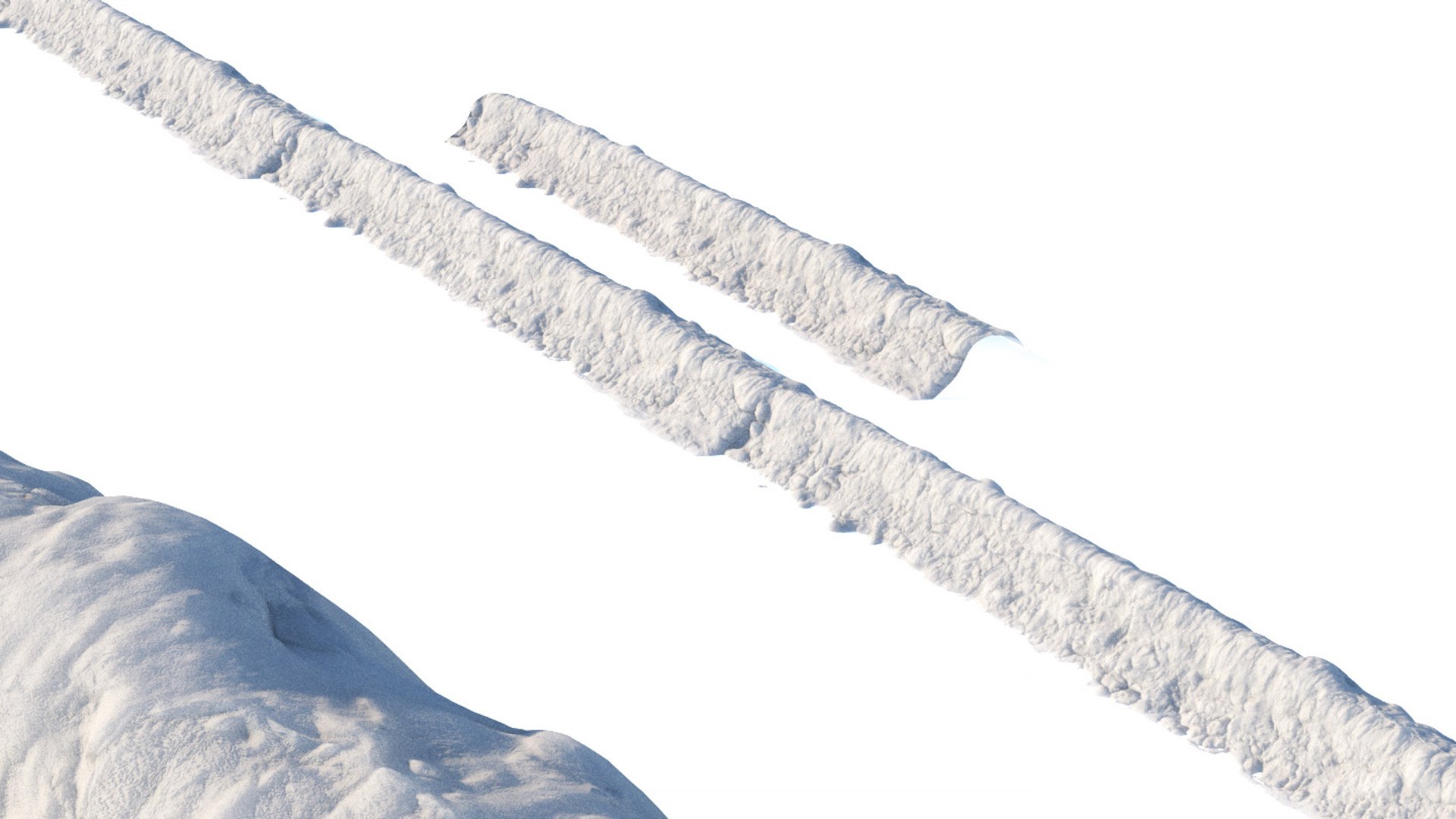 8k seamless snow border 01 3D model - TurboSquid 2010231