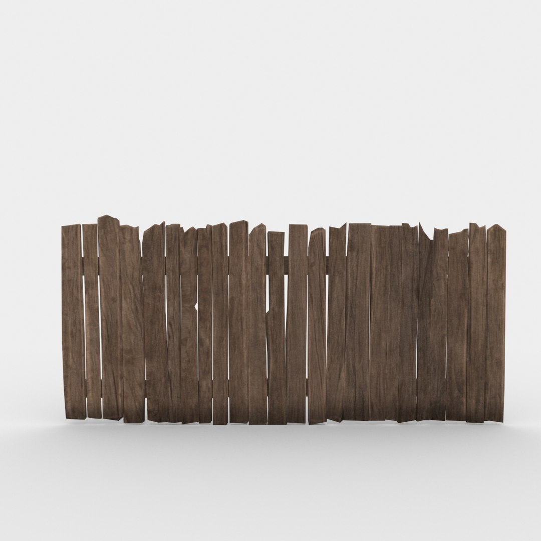 3d Wood Fence Model