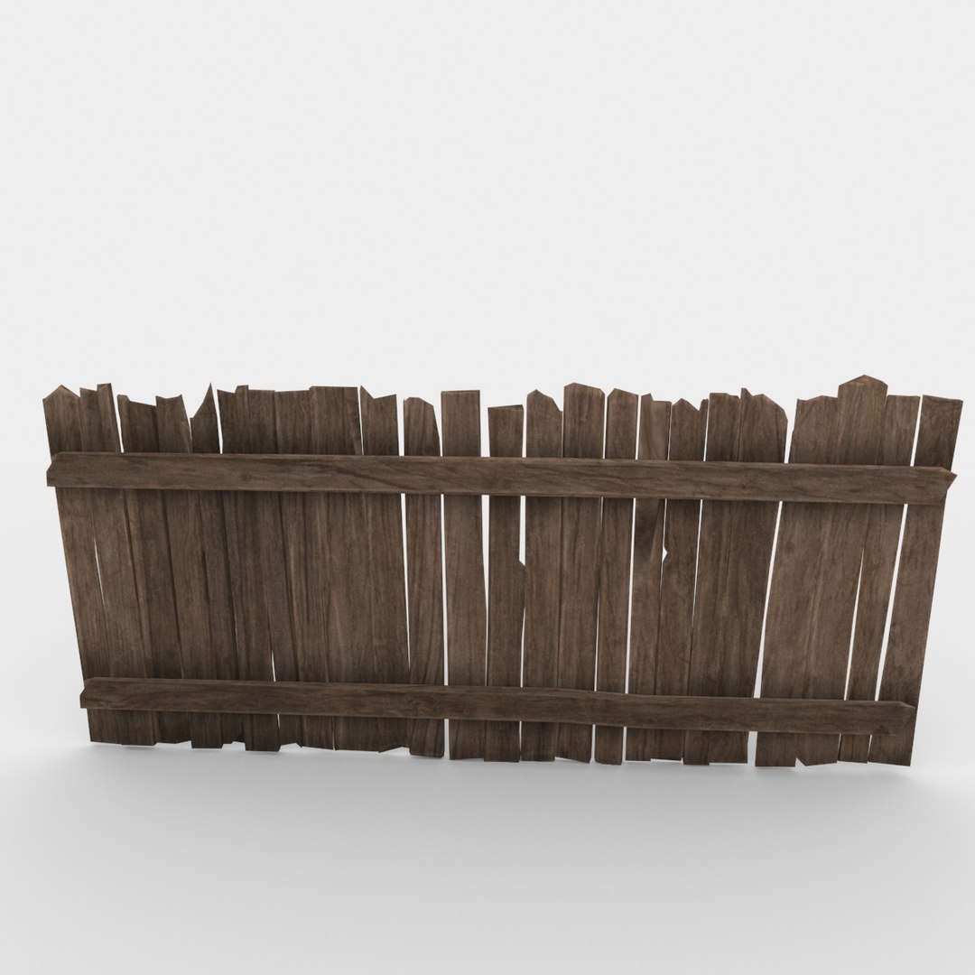 3d Wood Fence Model