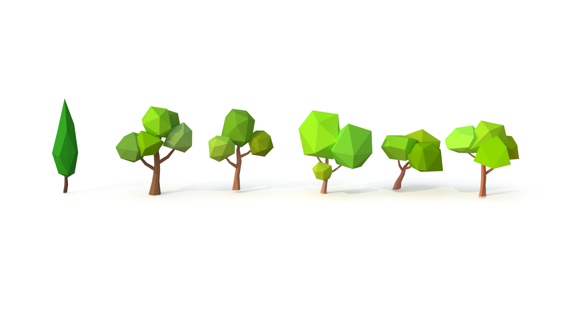 Cartoon Trees Toon 3D Model - TurboSquid 1685001