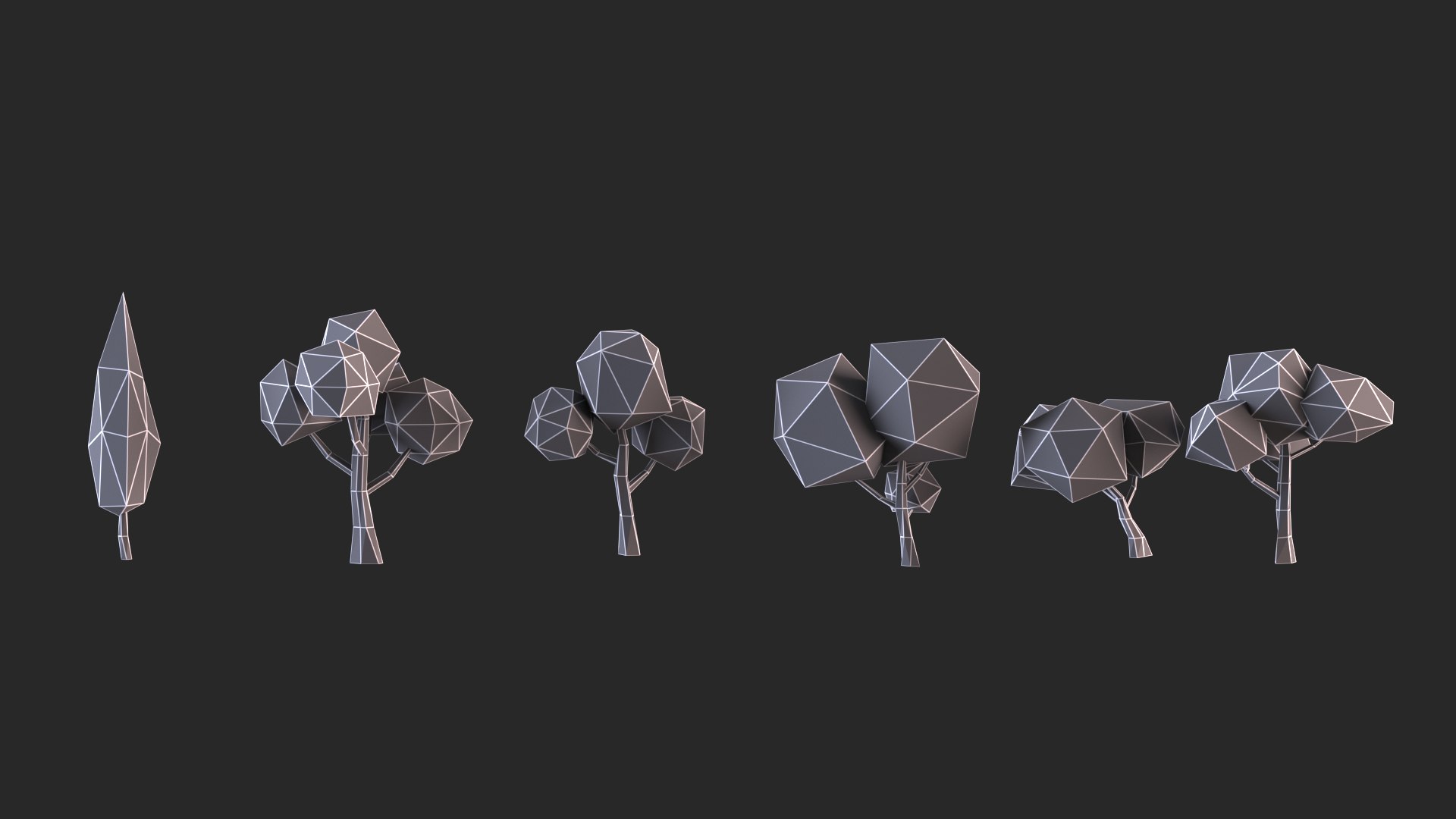 Cartoon Trees Toon 3D Model - TurboSquid 1685001