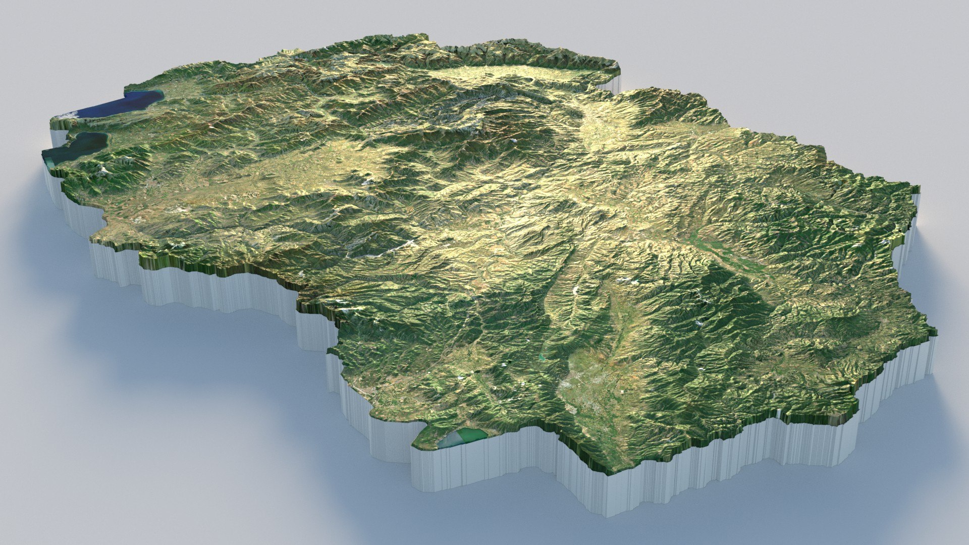 3D North Macedonia Terrain Map - TurboSquid 2336557