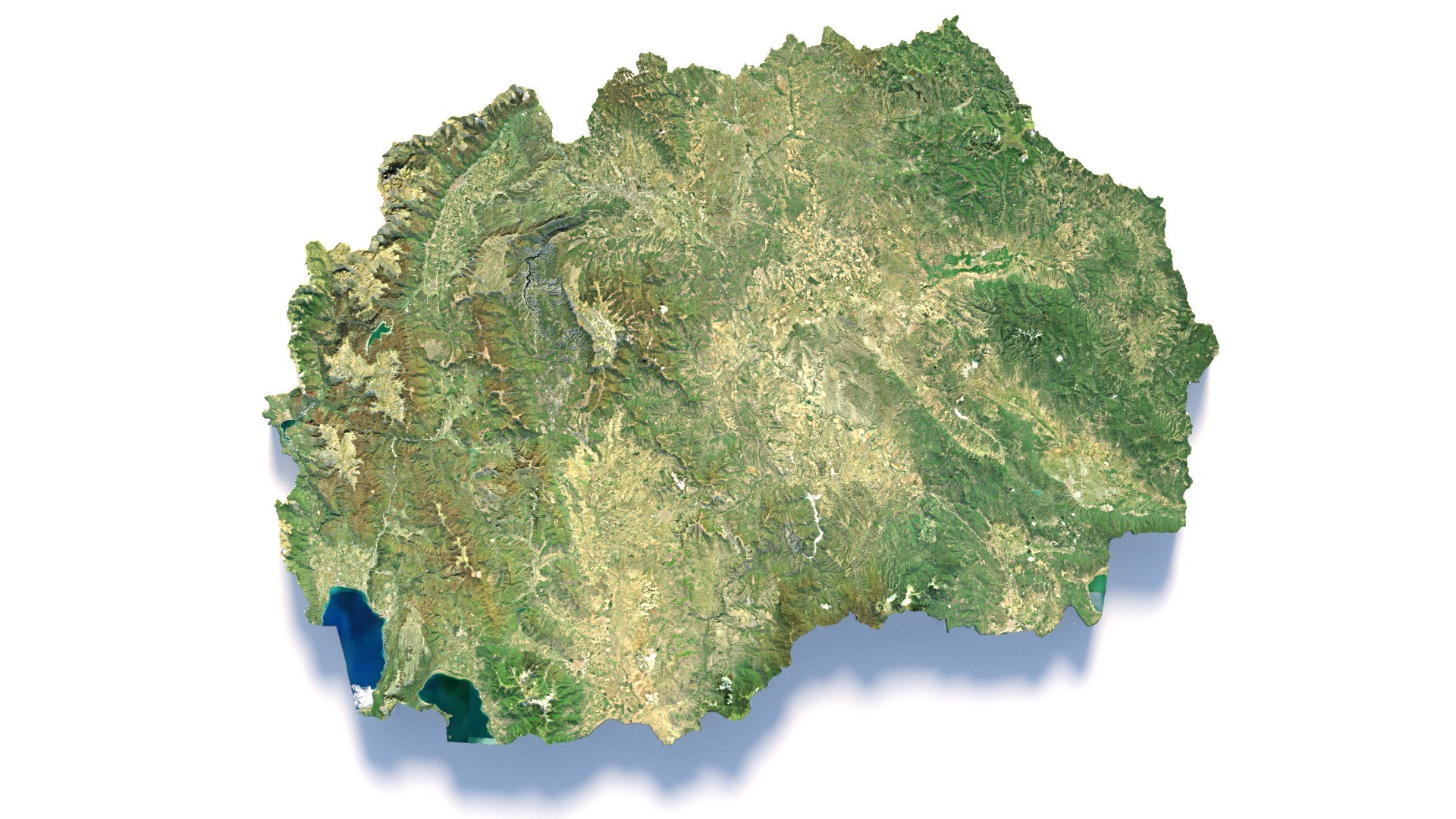 3D North Macedonia Terrain Map - TurboSquid 2336557