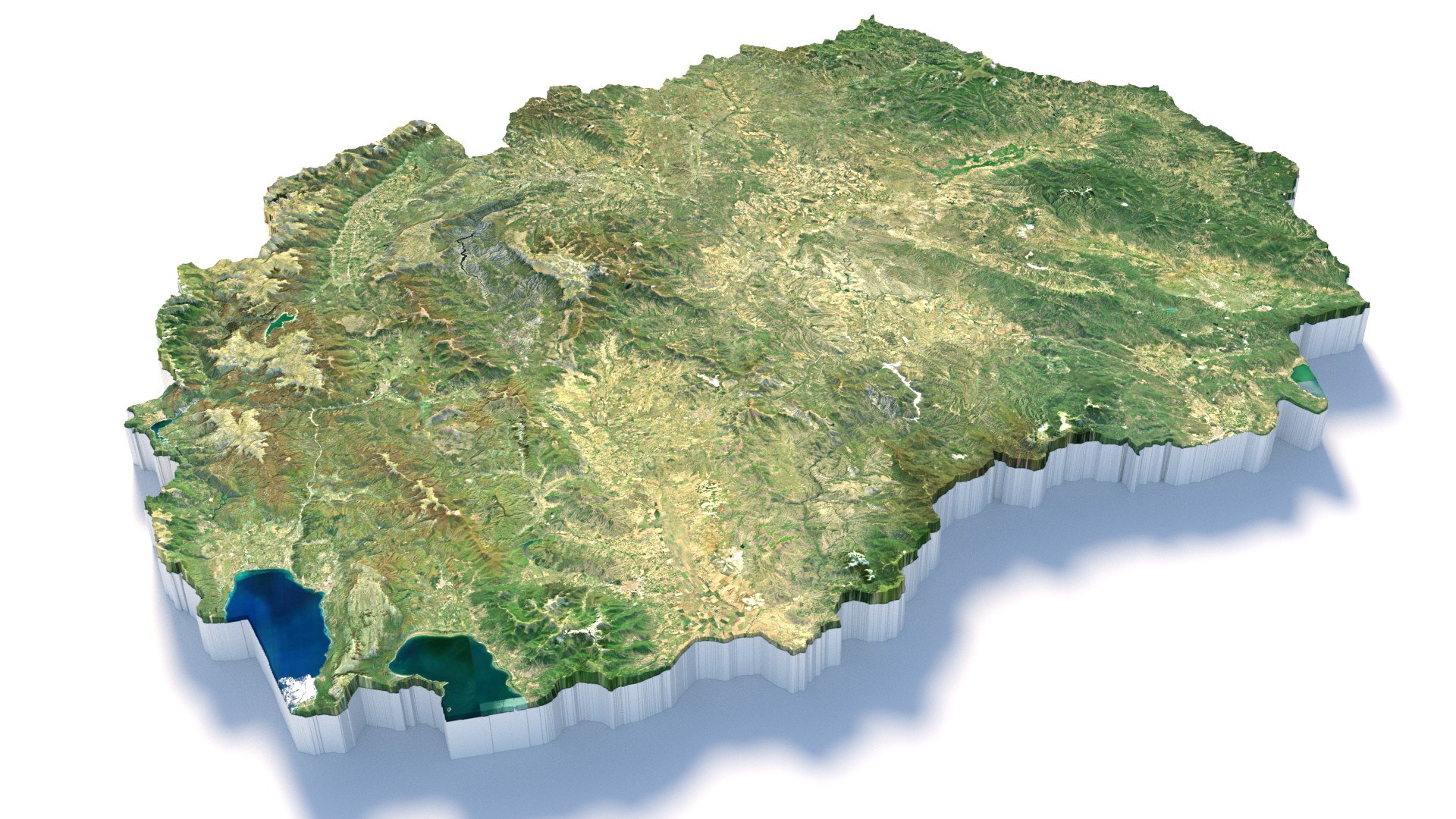 3D North Macedonia Terrain Map - TurboSquid 2336557