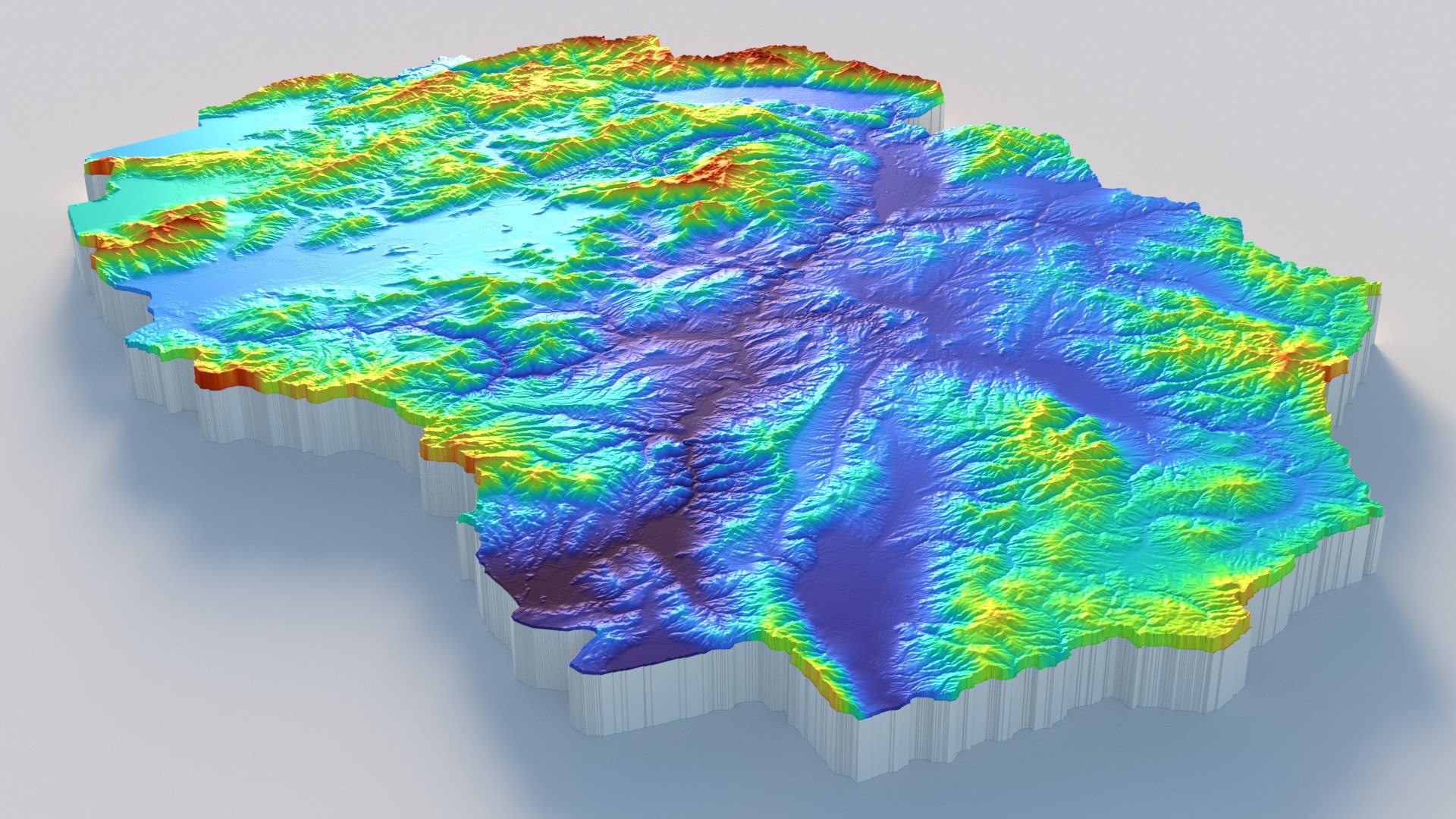 3D North Macedonia Terrain Map - TurboSquid 2336557