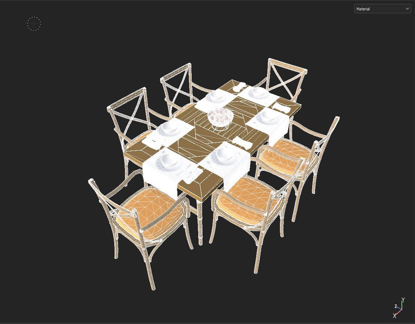 3D Model Dinner Table - TurboSquid 2108133