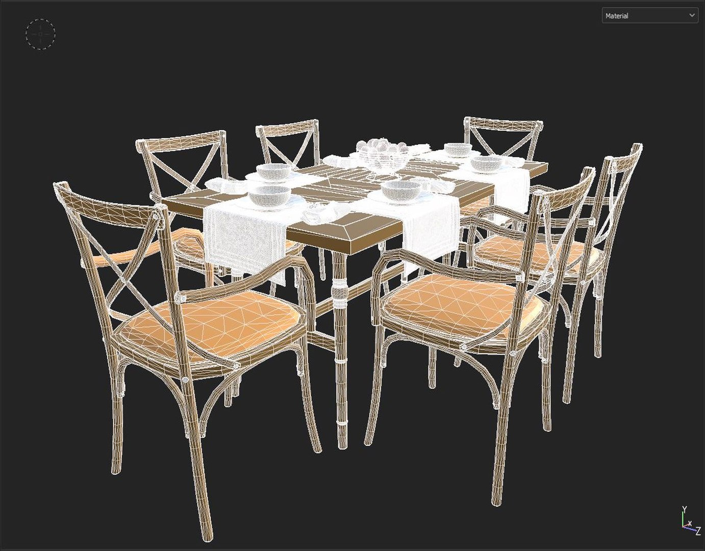 3D Model Dinner Table - TurboSquid 2108133