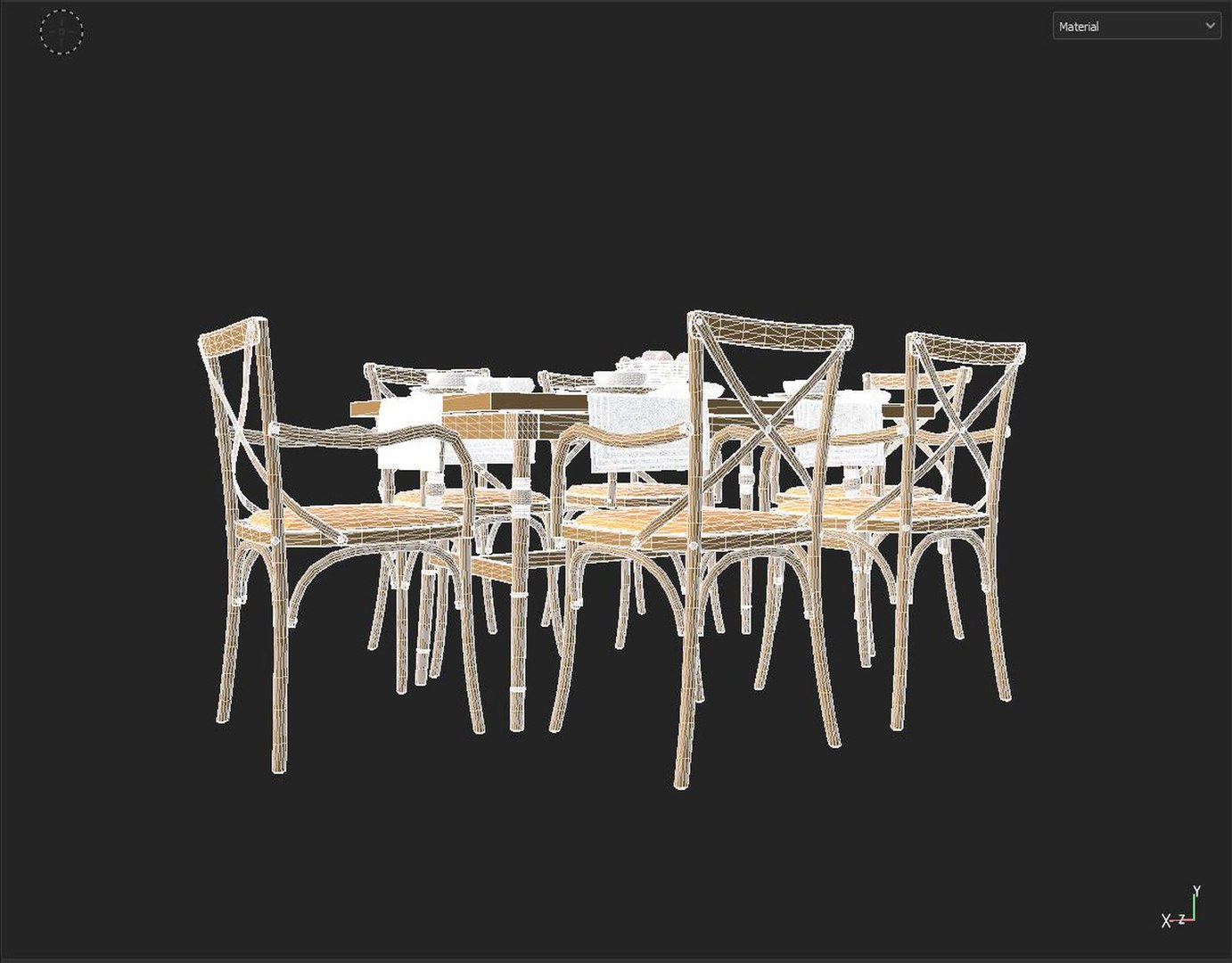 3D Model Dinner Table - TurboSquid 2108133