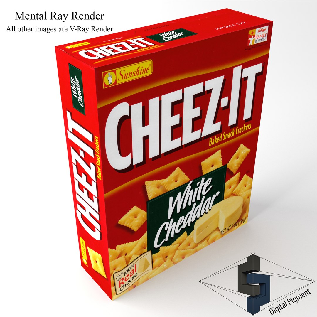 Free Cheez-it White Cheddar Snack 3d Model
