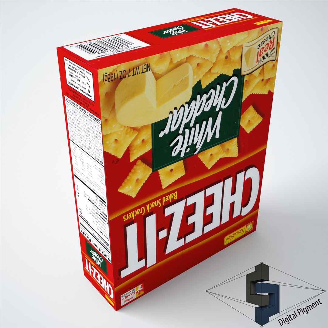 Free Cheez-it White Cheddar Snack 3d Model