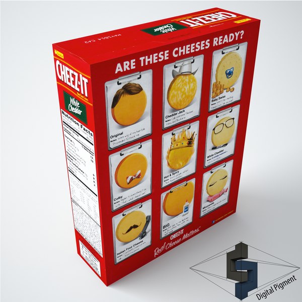 free cheez-it white cheddar snack 3d model