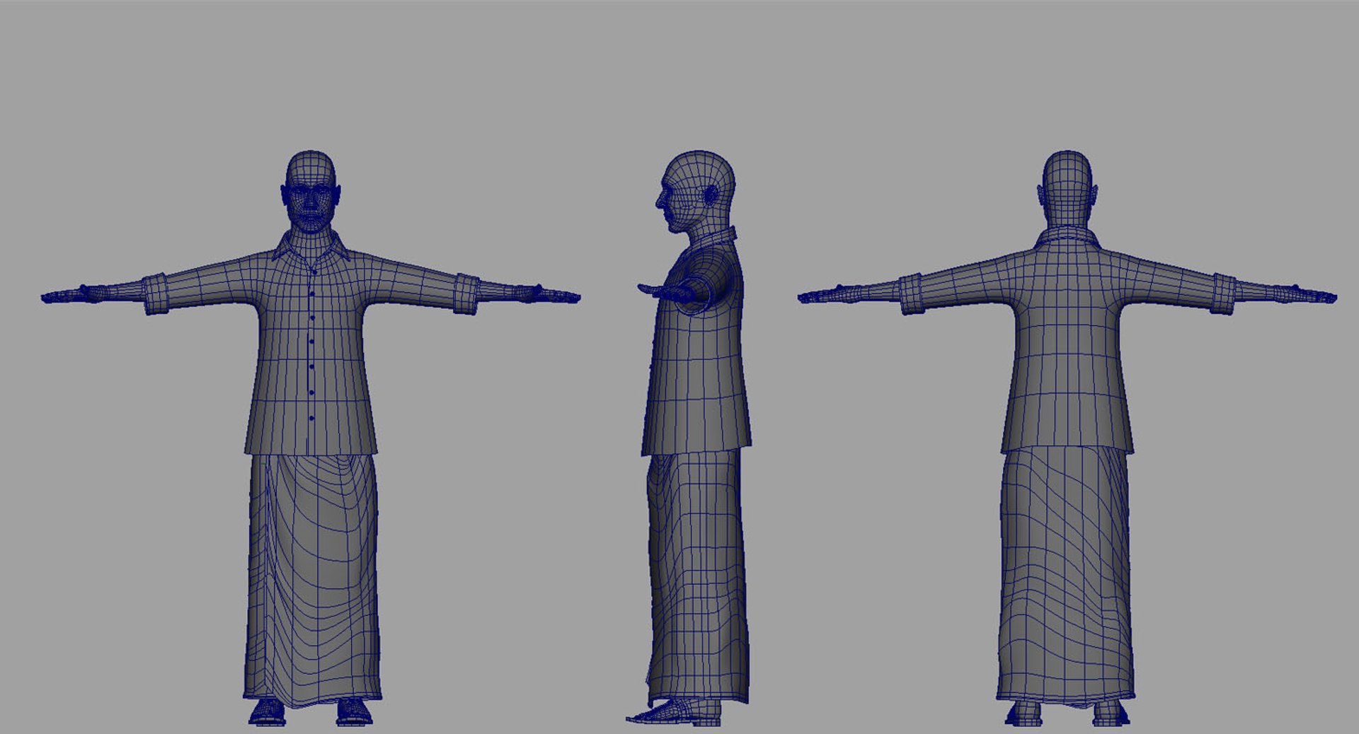 3D Traditional Dress Man Model - TurboSquid 1535983