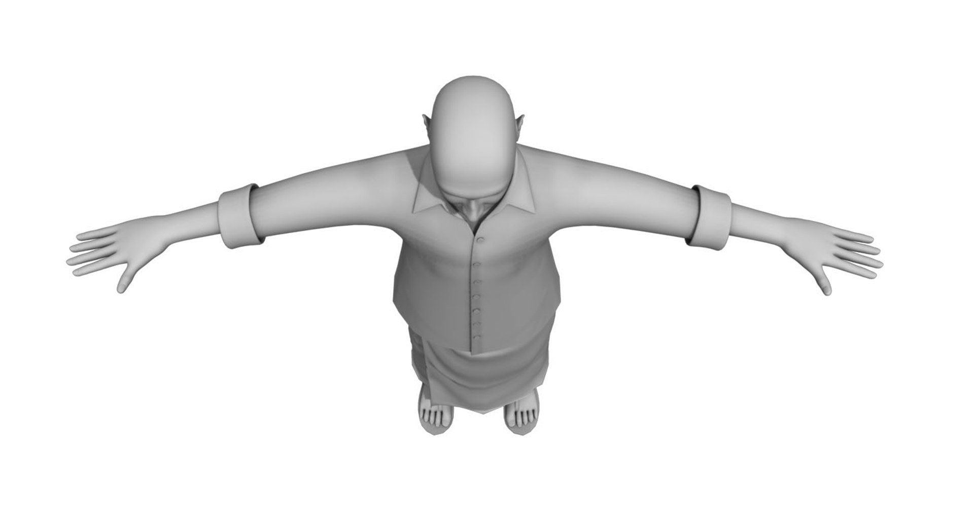 3D Traditional Dress Man Model - TurboSquid 1535983