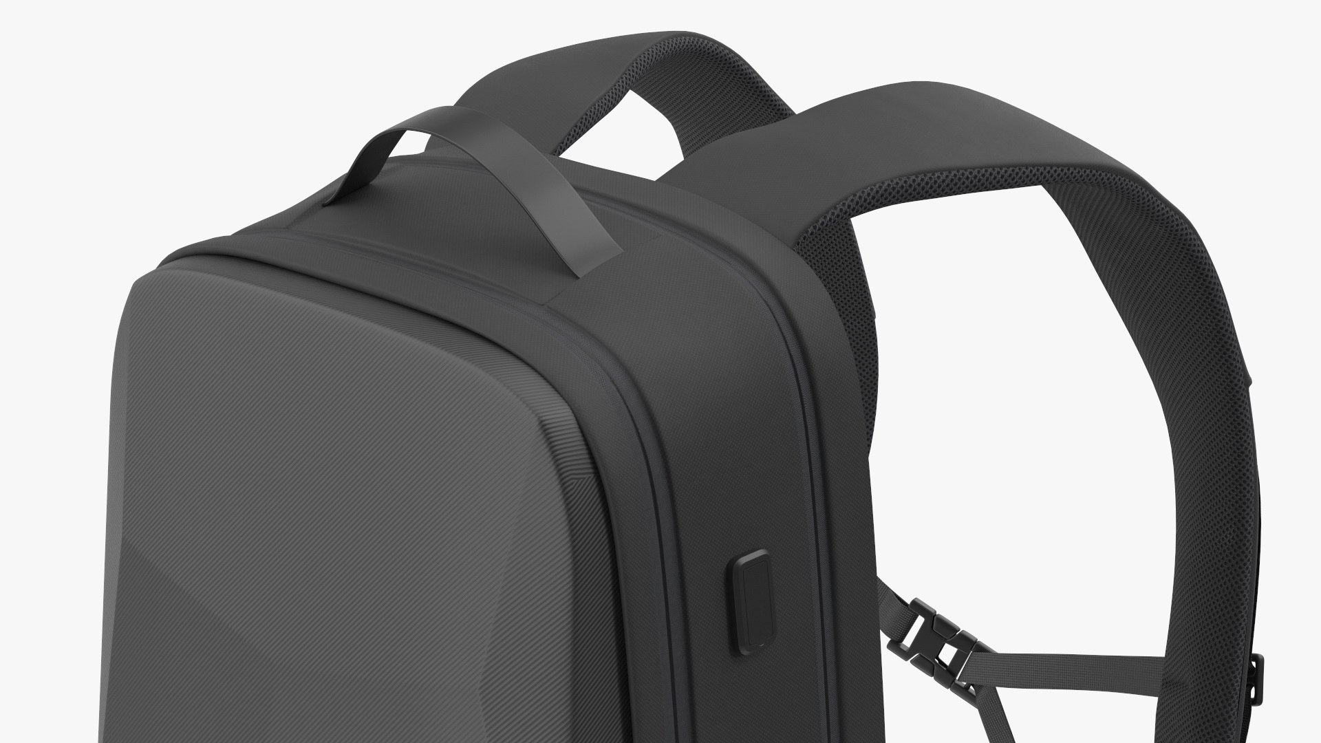 Hard Shell Laptop Backpack Black on Mannequin 3D model - TurboSquid 2145507