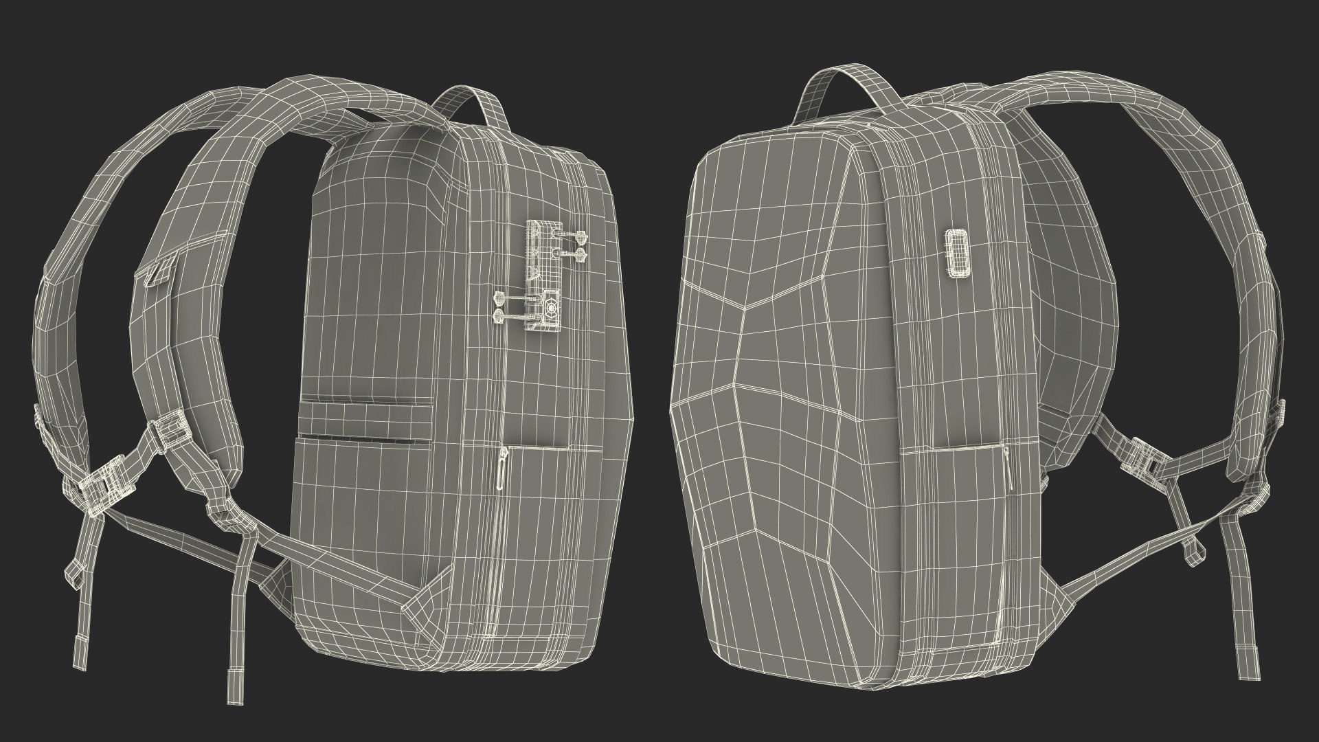 Hard Shell Laptop Backpack Black On Mannequin 3D Model - TurboSquid 2145507