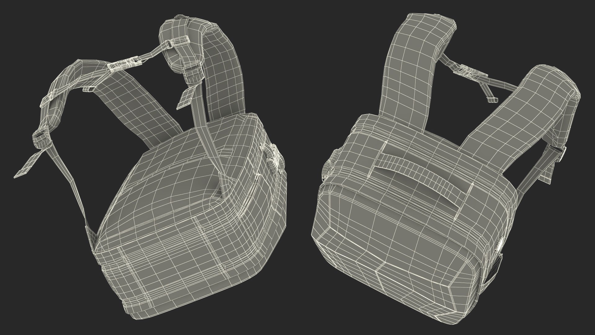 Hard Shell Laptop Backpack Black On Mannequin 3D Model - TurboSquid 2145507