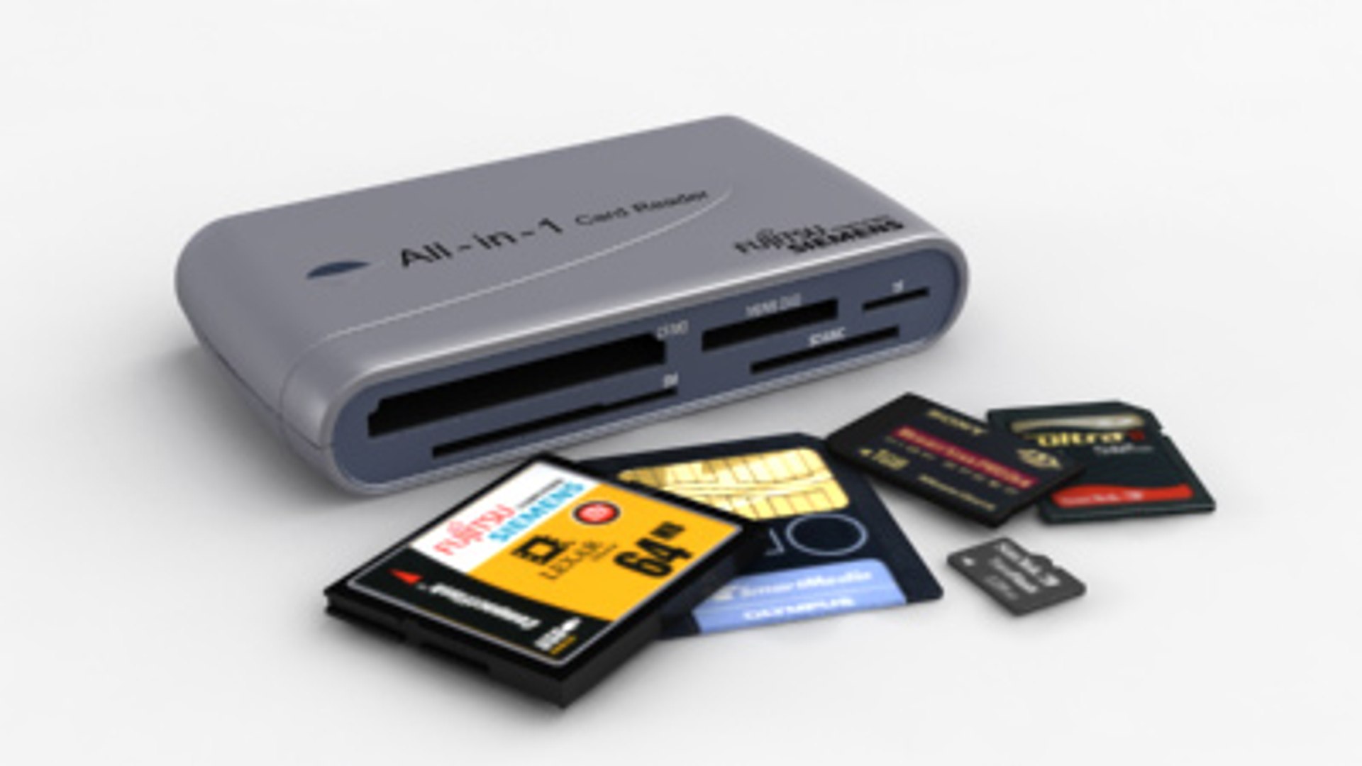 3d Model All-in-one Card Reader