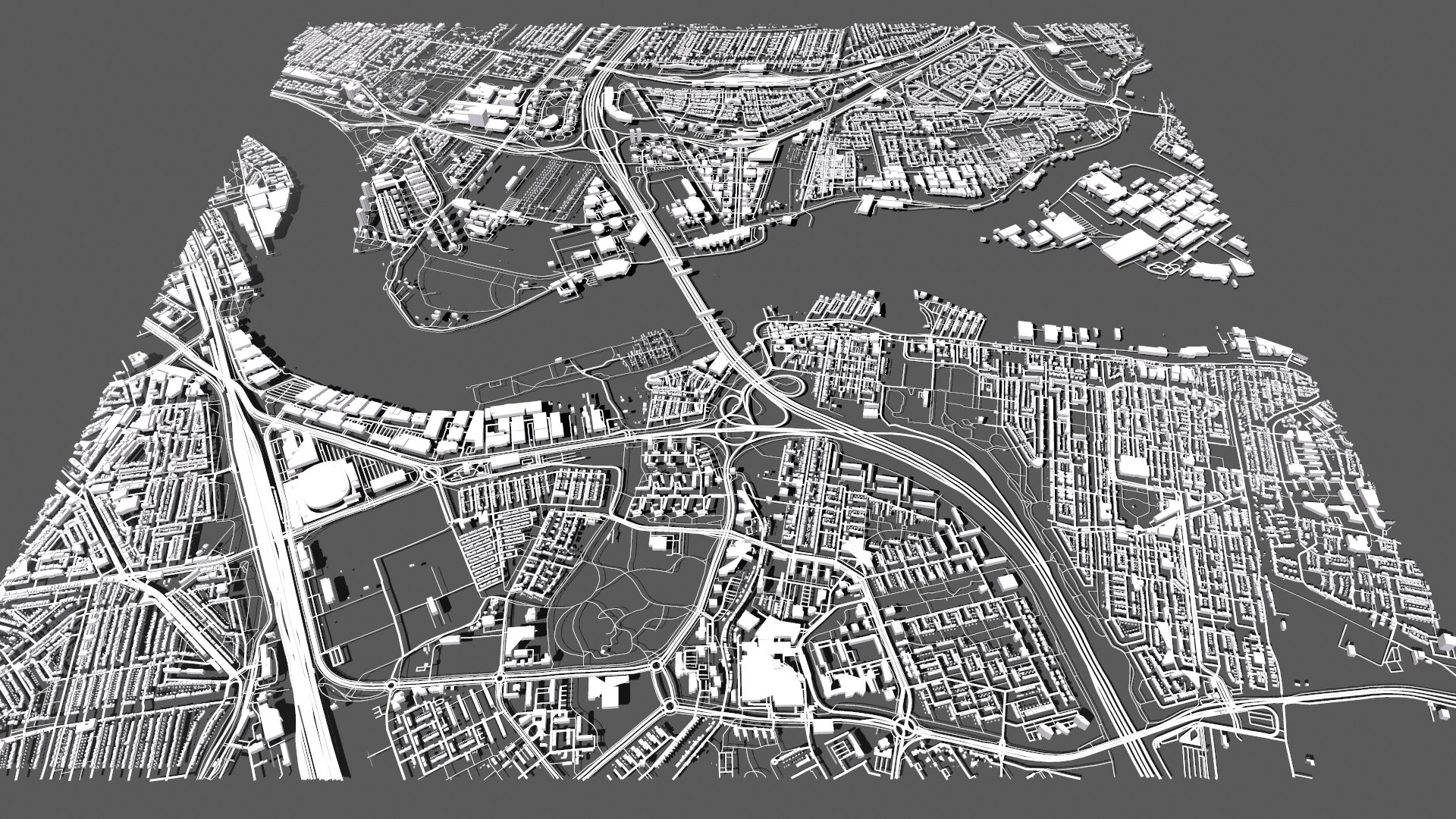 3D Cityscape Rotterdam Holland - TurboSquid 2205922