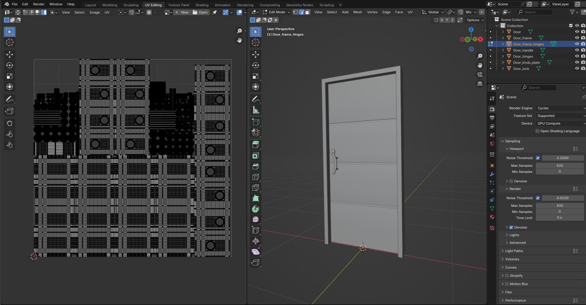 3D Door Model 1 Model - TurboSquid 2418486
