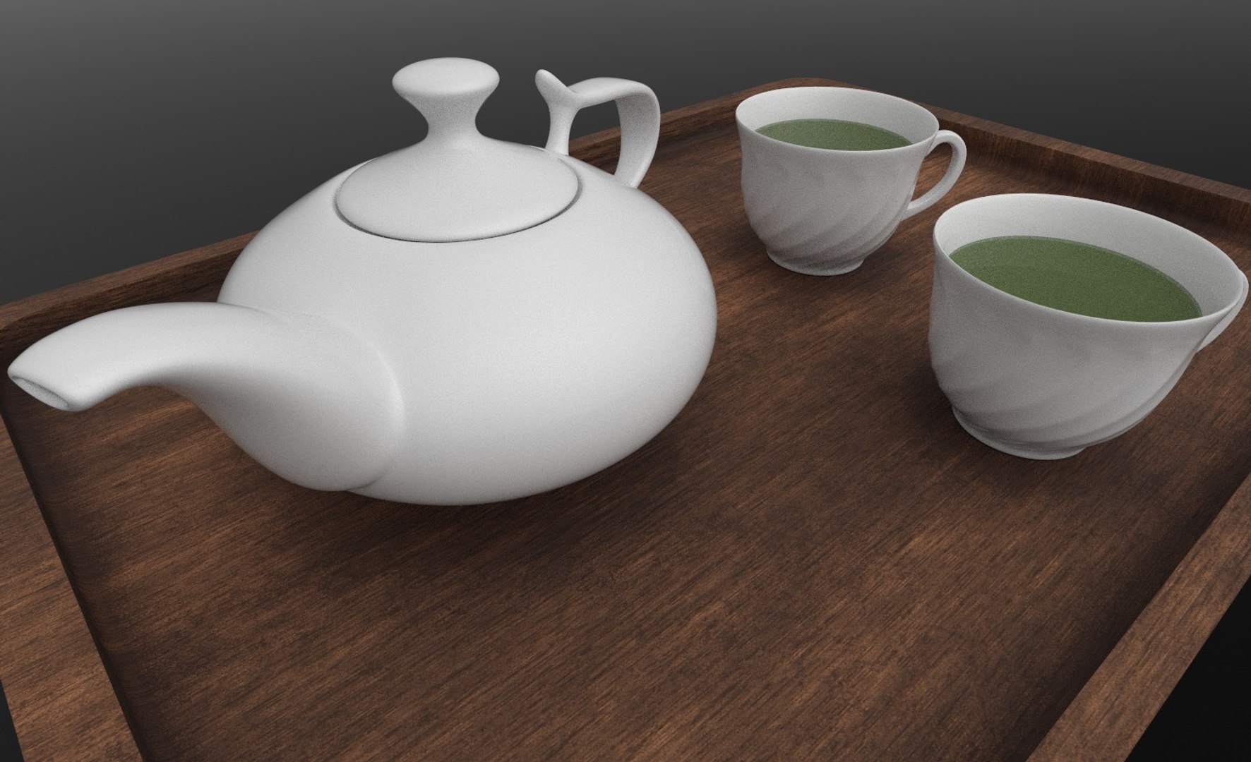 3D Tea Set - TurboSquid 1478798