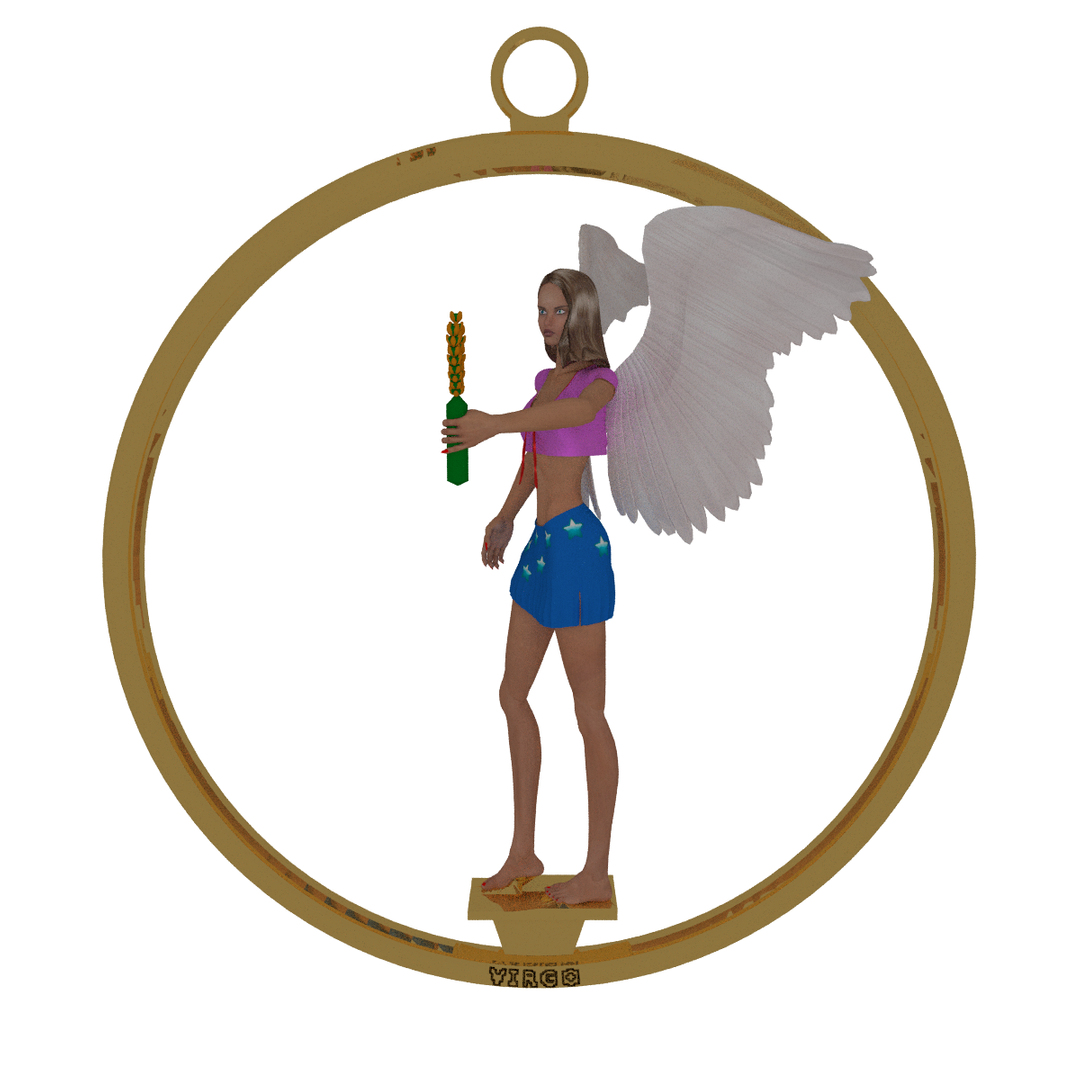 3d Model Zodiac Sign Virgo Modeler