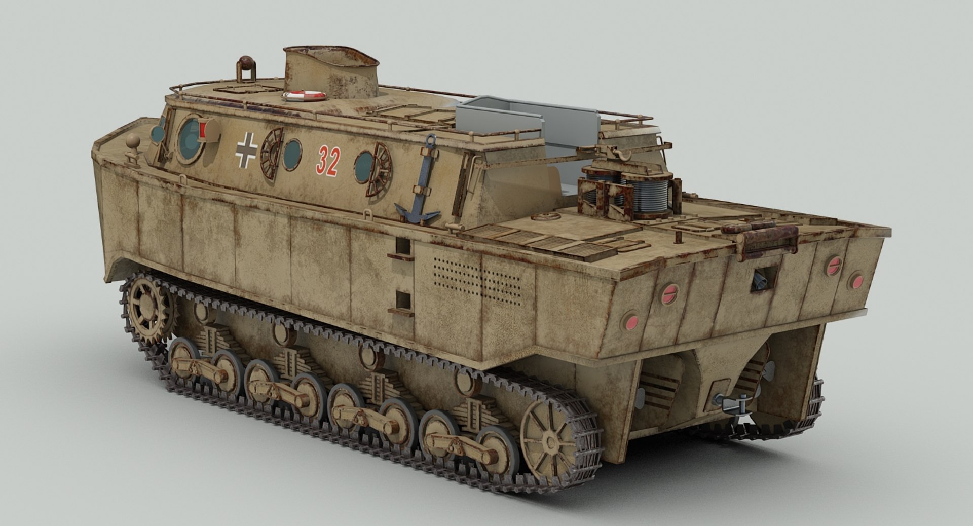 Ww2 German Landwasserschlepper 3D - TurboSquid 1404440