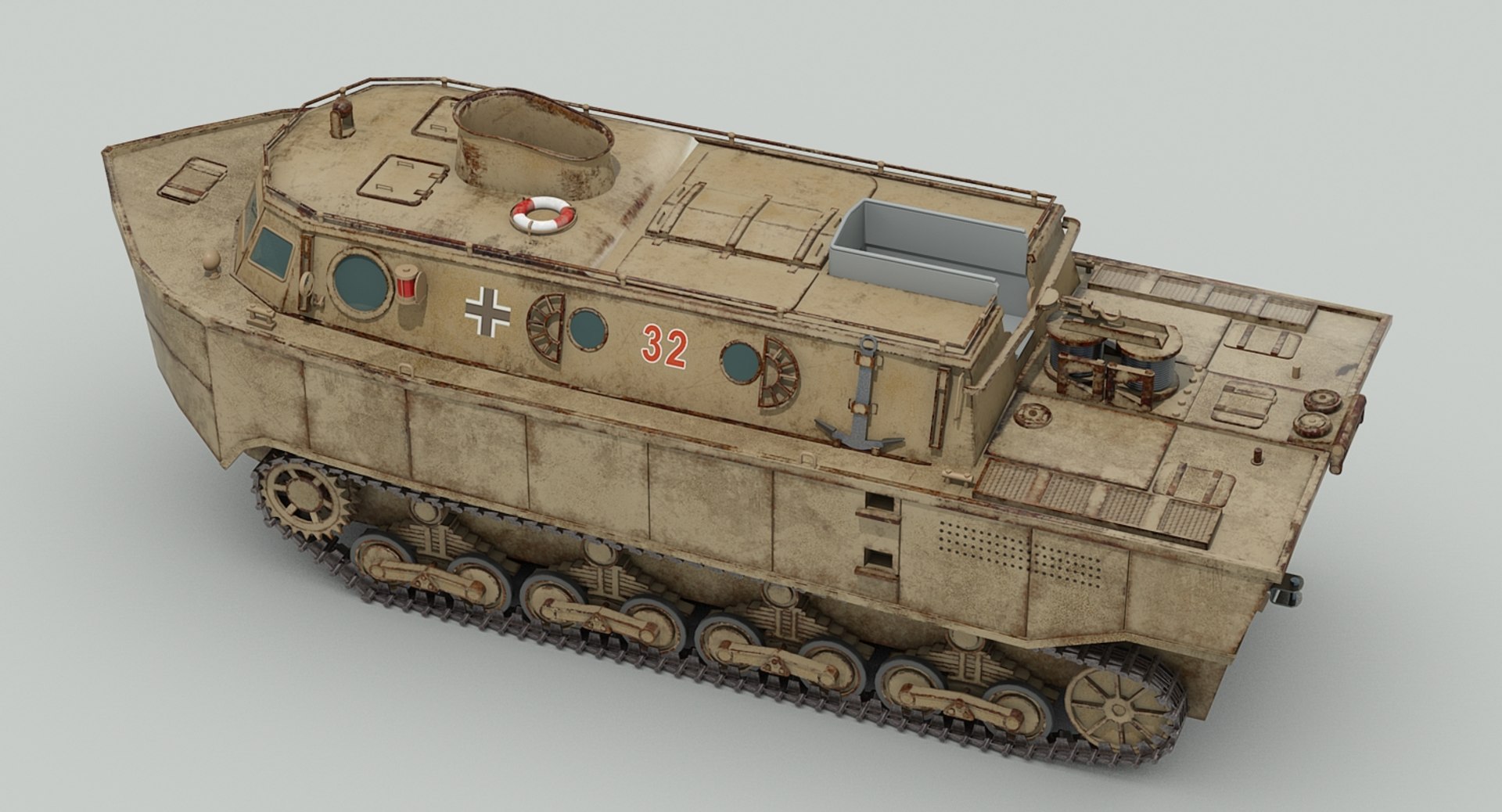 Ww2 German Landwasserschlepper 3D - TurboSquid 1404440