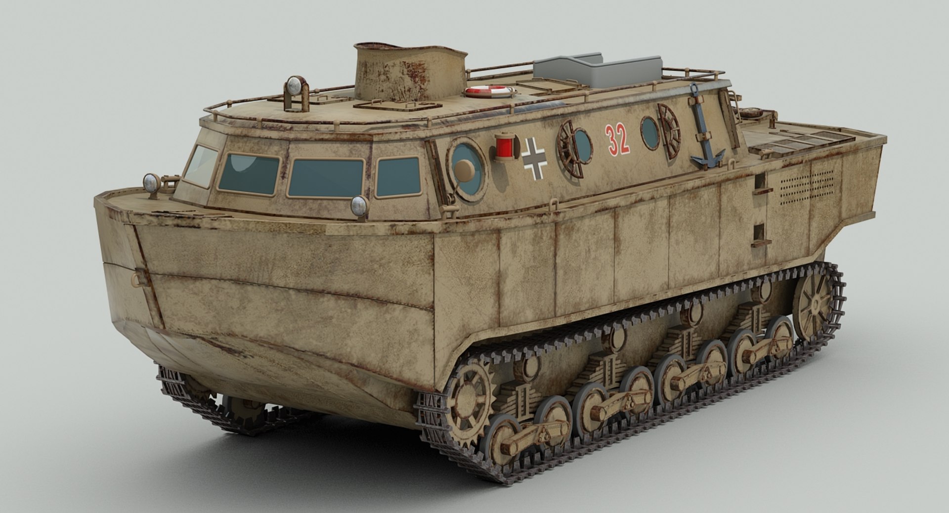 Ww2 German Landwasserschlepper 3D - TurboSquid 1404440