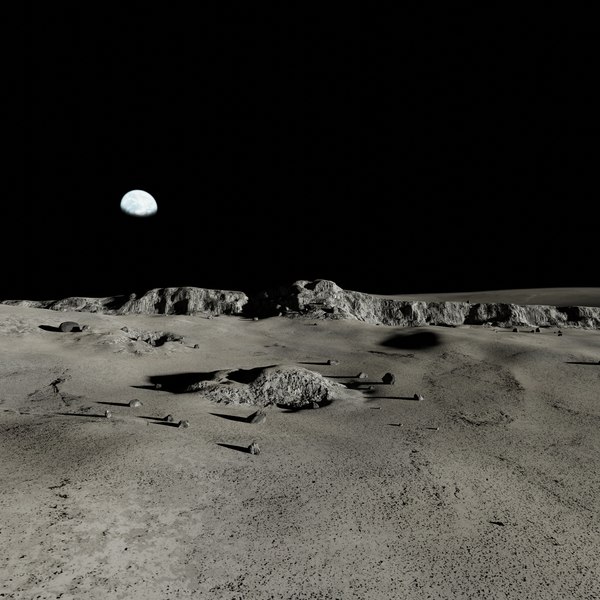 modelo 3d Superficie lunar fotorrealista PBR - TurboSquid 1981655