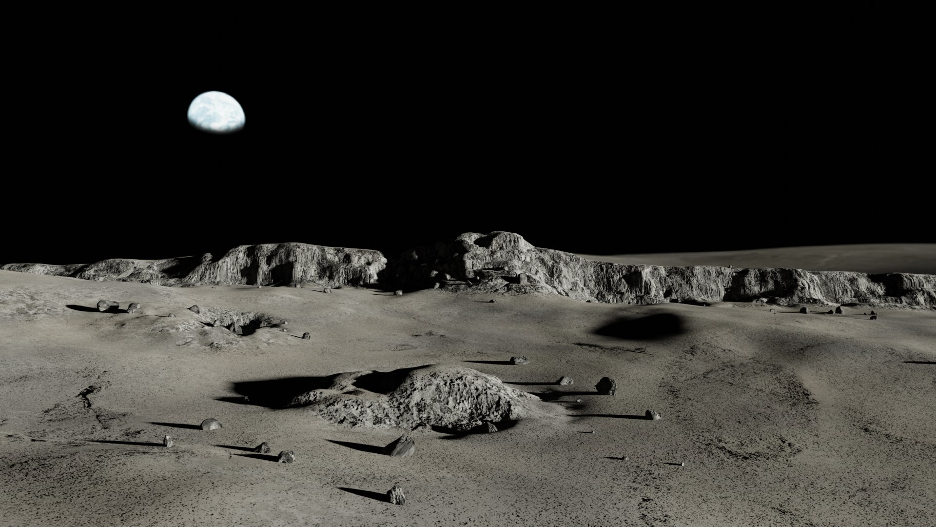 Pbr Photorealistic Lunar Surface 3d Model Turbosquid 1981655