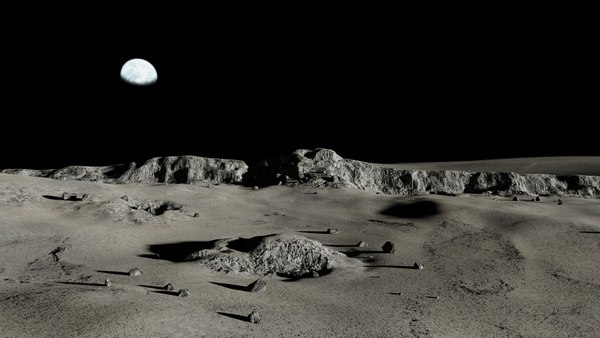 modelo 3d Superficie lunar fotorrealista PBR - TurboSquid 1981655