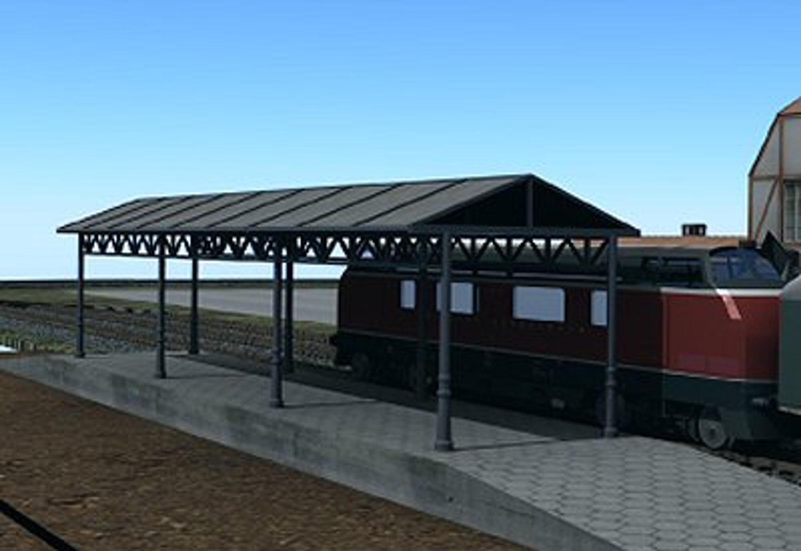 3d Model Train Platform