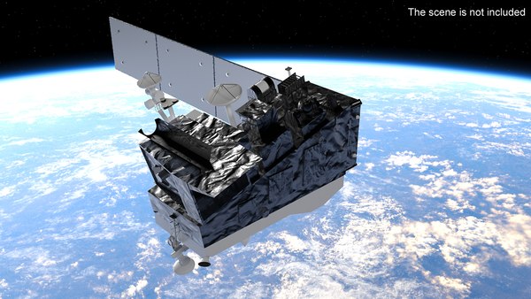 modelo 3d Satélite con paneles solares - TurboSquid 2317617