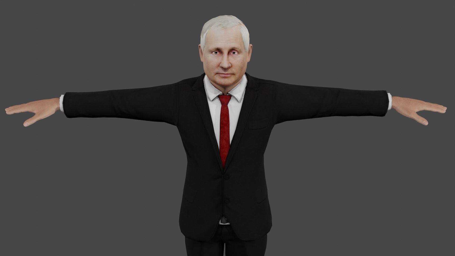 Modello 3D Vladimir Putin realistico - PBR Low Poly - TurboSquid 1860086