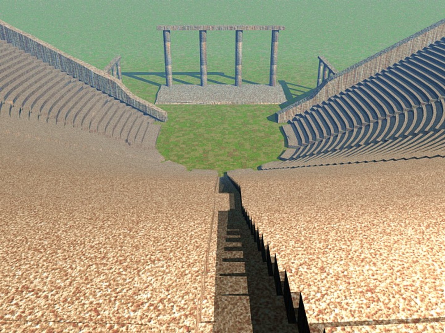 Roman Greek Ampitheater Coliseum 3d Model