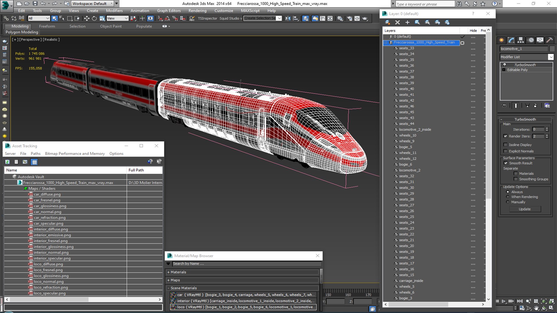 3D Frecciarossa 1000 High Speed Train model - TurboSquid 2091924