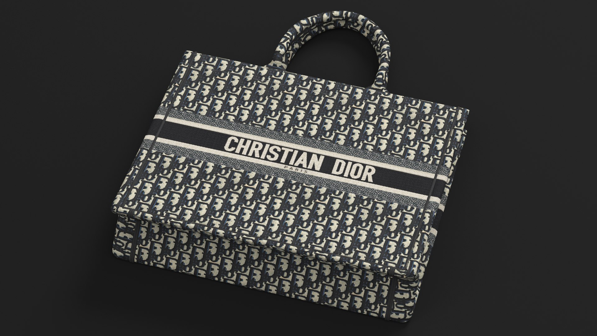 Dior Embroidery Tote Bag Beige 3D Model - TurboSquid 2095087