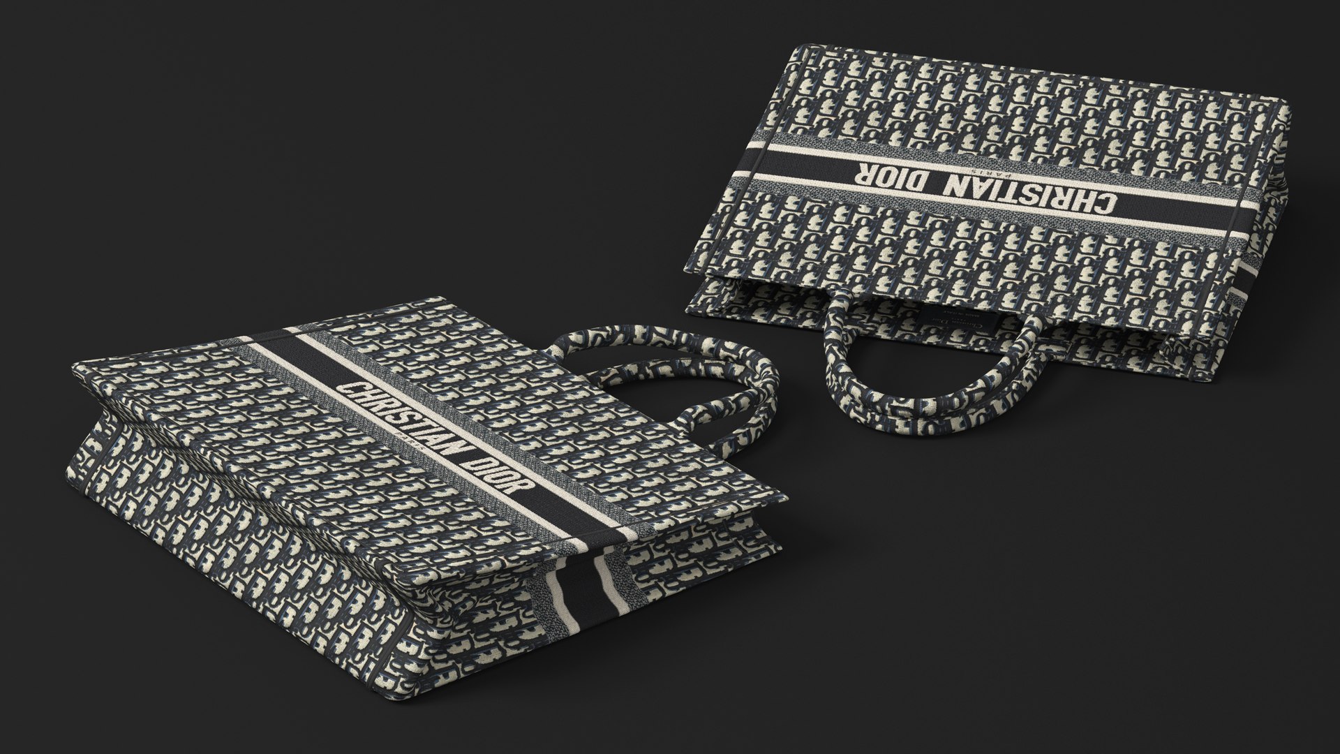 Dior Embroidery Tote Bag Beige 3D Model - TurboSquid 2095087