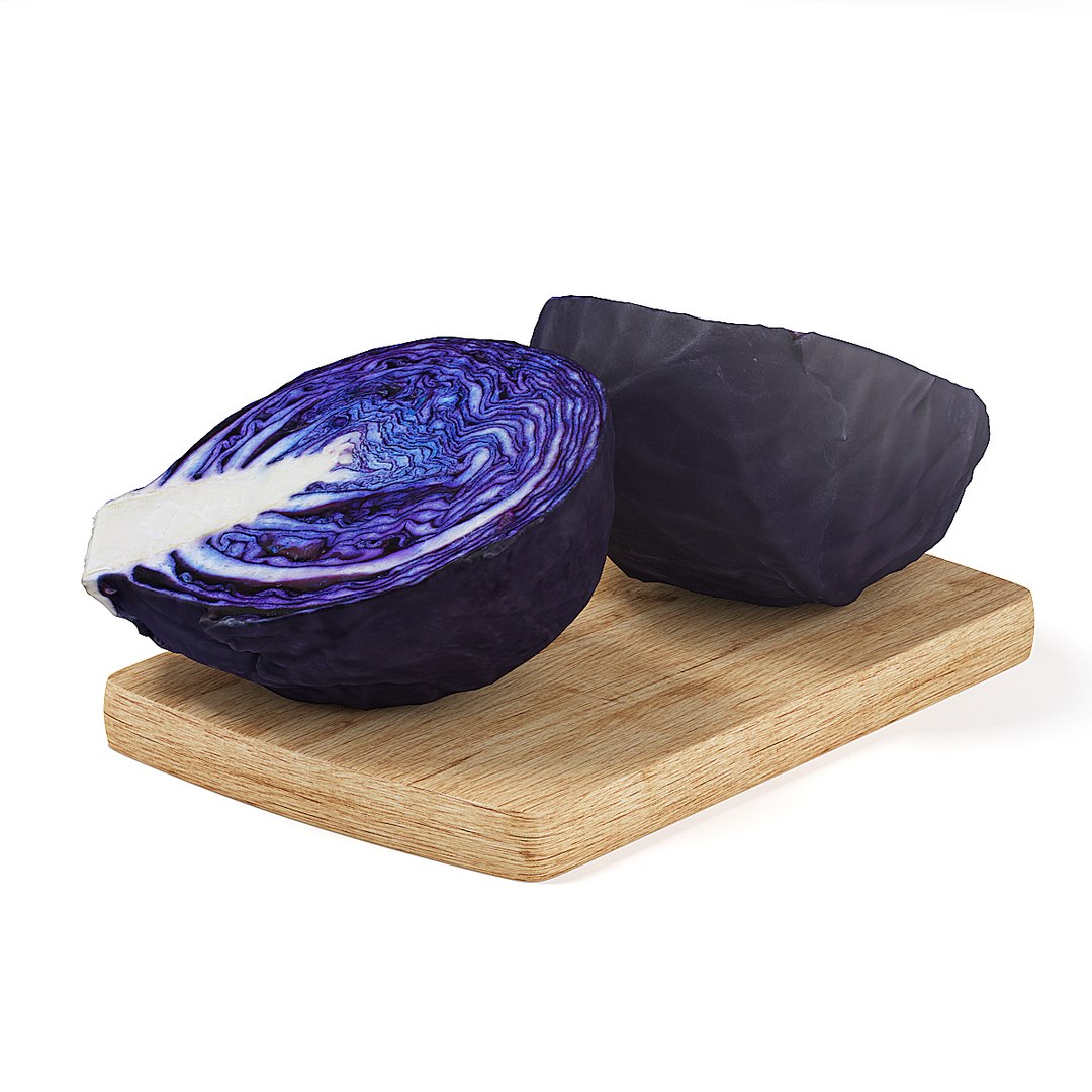 3d Cutted Red Cabbage