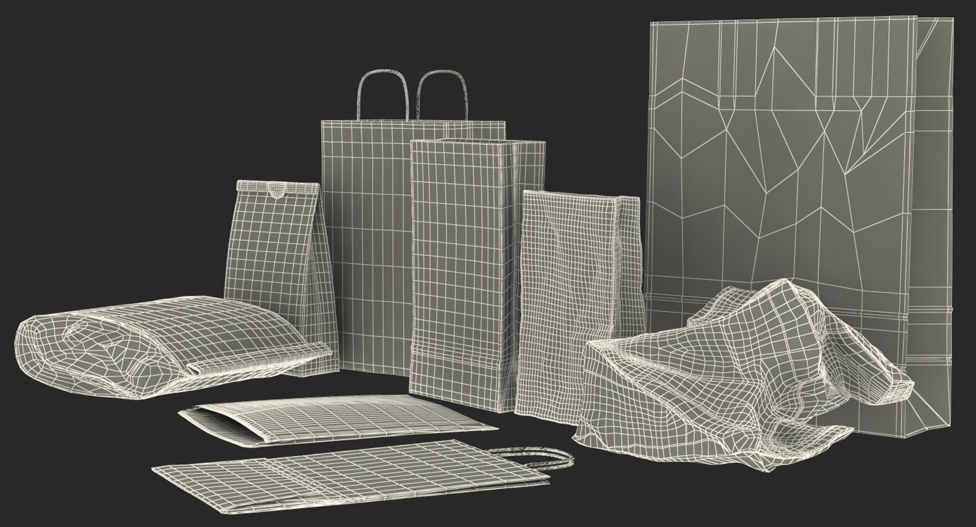 3D paper bags 4 - TurboSquid 1154481