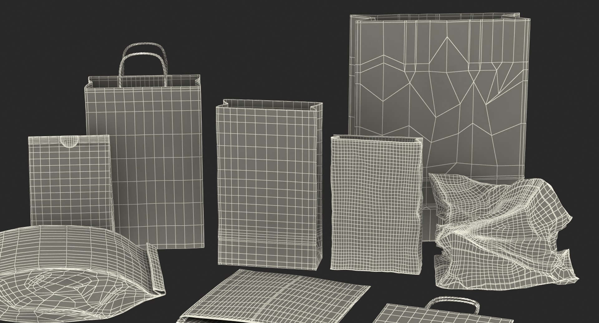 3D paper bags 4 - TurboSquid 1154481