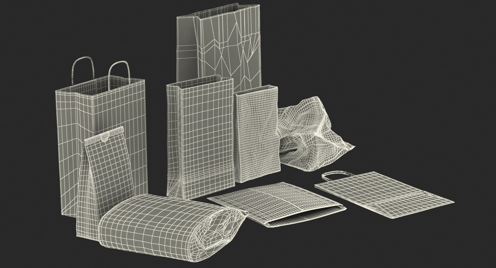 3D paper bags 4 - TurboSquid 1154481